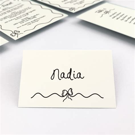Nadia Place Card Pure Invitation Wedding Invites
