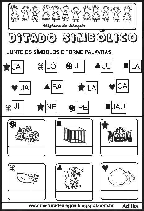 Ditado Simb C B Lico Alfabetiza C A C A O Letra J Imprimir Colorir Ditados
