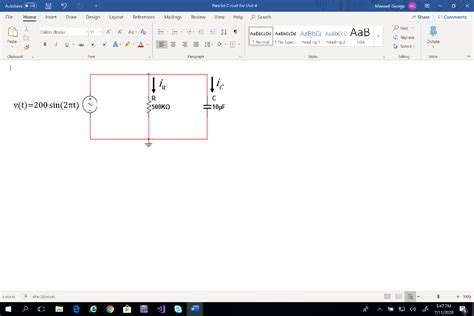 Solved Problem In The Following Parallel RC Network Chegg