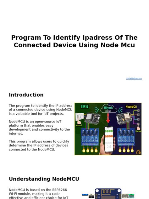 Program To Identify Ipadress Of The Connected Device Using Node Mcu Pdf Internet Of Things