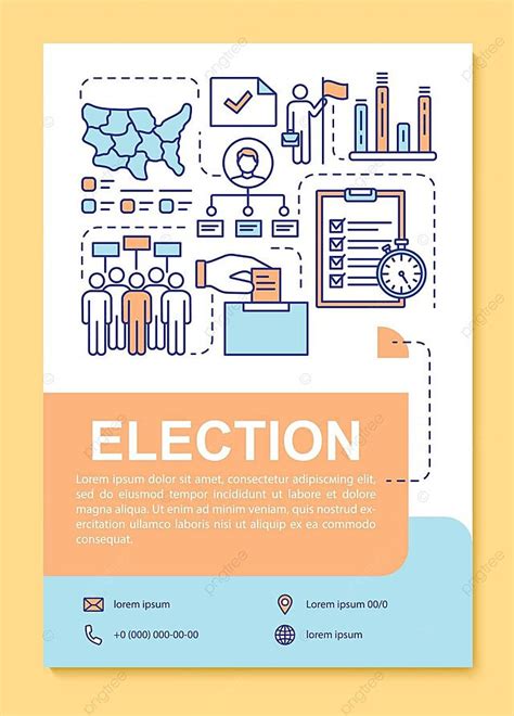 Election Brochure Template Layout Design Social Report Vector Design