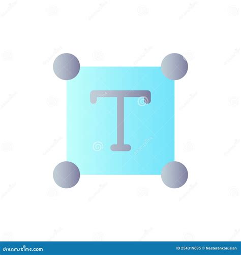 text flat gradient color ui icon stock vector illustration of text