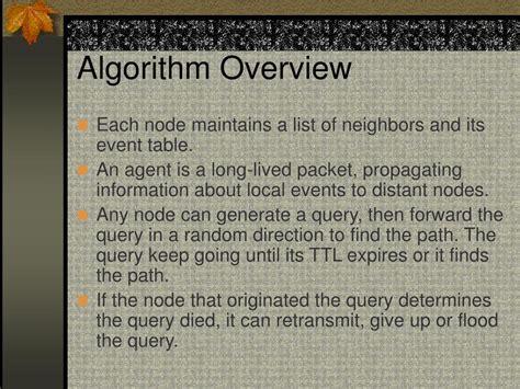 Ppt Rumor Routing Algorithm For Sensor Networks Powerpoint