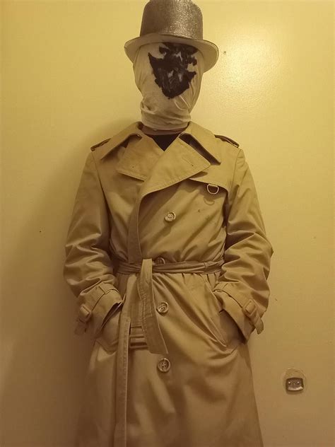 Dressed Up As Rorshach For Halloween Costume Made Last Minute R