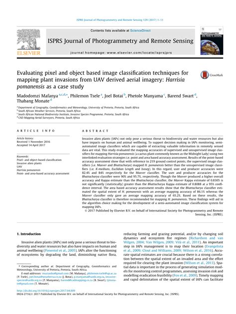 pdf evaluating pixel and object based image classification techniques