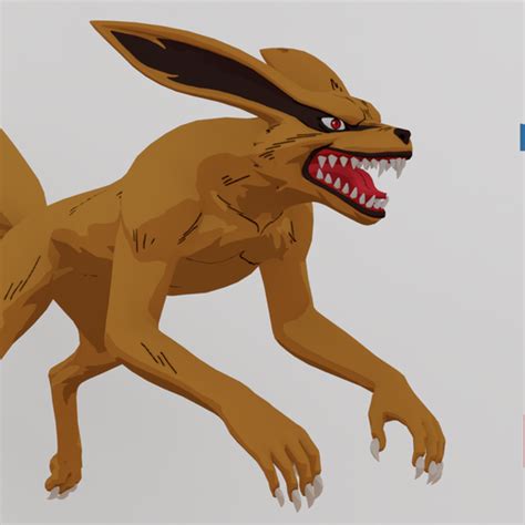 🎨 Kurama Naruto Textured Model・ Obj File For ・cults