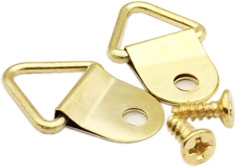 100 Pack Metal Triangle Ring Picture Hangers D Rings Picture Hanging