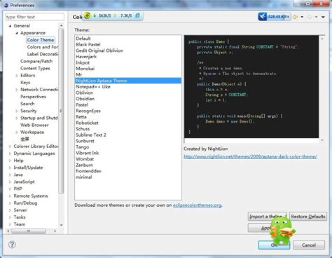 Eclipse下配置主题颜色 Krouky 博客园