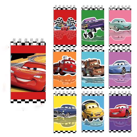 20 Pcs Mini Notepads Cars Themed Party Favor As Mcqueen Notepads Spiral Notepads Birthday