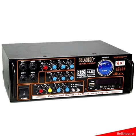 Cumpara Amplificator Audio Profesional 200w Cu Display Line In Bluetooth Usb La Doar 1 600