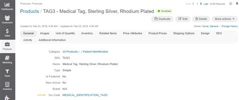 Manage Product Tax Codes In The Back Office Orocommerce Orocrm And Oroplatform Documentation