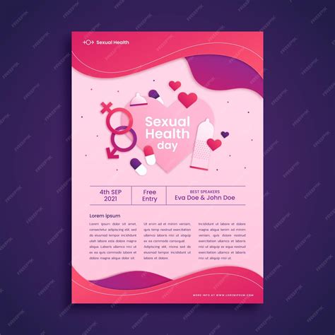 Free Vector Paper Style World Sexual Health Day Vertical Flyer Template