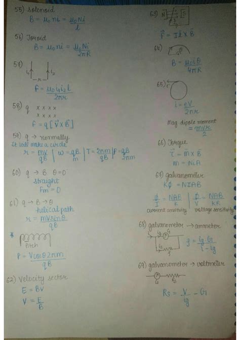 Complete Physics Handwritten Formula