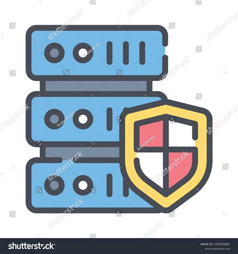 Shield Database Icon Personal Data Cyber Stock Vector Royalty Free