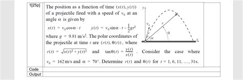 Solved 1 25p 2812 The Position As A Function Of Time