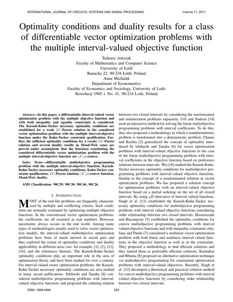 Pdf Optimality Conditions And Duality Results For A Class Of Differentiable Vector