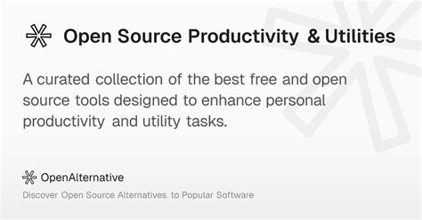 Best Open Source Productivity And Utilities 2025