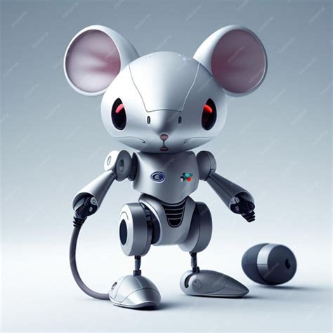 Premium Ai Image Robotic Mouse Isolated
