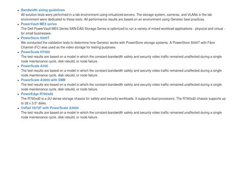 Dell Storage Sizing Sizing Guide—dell Storage With Genetec Security