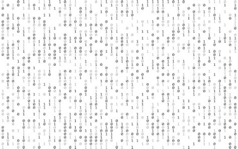binary background falling digits on white backdrop matrix effect with