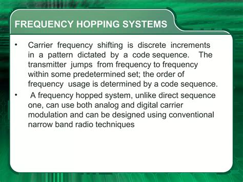 Spread Spectrum Techniques Ppt