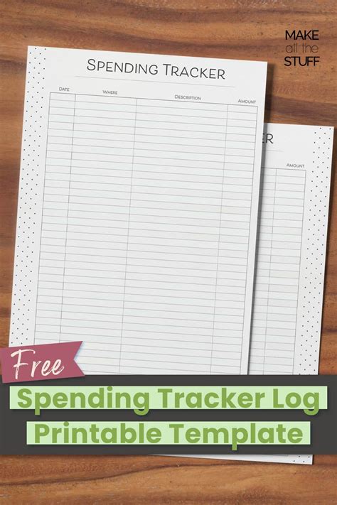 Spending Log Template