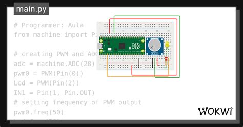 Raspberry Pi Pico Controlling Led Brightness Using Pot Copy Wokwi Esp32 Stm32 Arduino Simulator