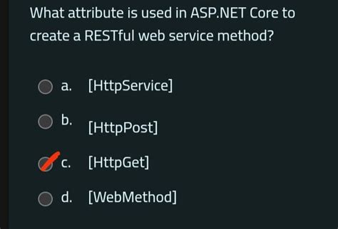Solved What Attribute Is Used In Aspnet Core To Create A
