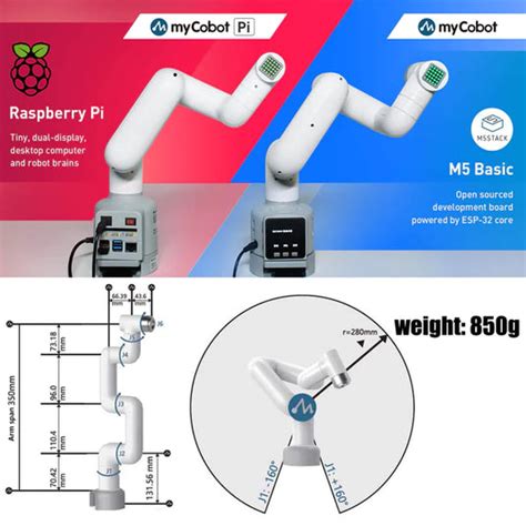Mycobot 280 Raspberry Pi 6 Dof Collaborative Robotic Arm