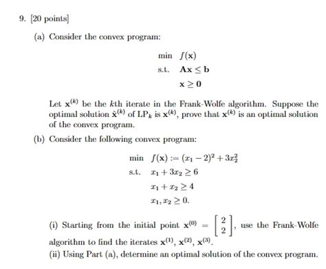 solved a ﻿consider the convex program min f x