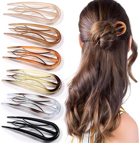 6pcs French Hair Pins For Women Large Styling Pins For