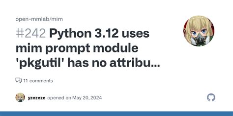 Python Uses Mim Prompt Module Pkgutil Has No Attribute Impimporter Issue Open