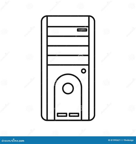 Computer System Unit Icon Outline Style Stock Vector Illustration Of Icon Hardware 81995621