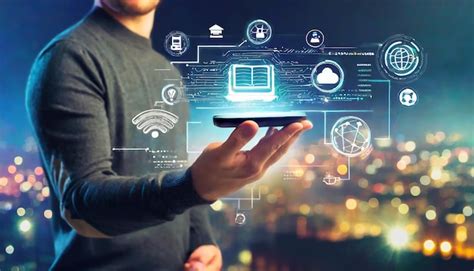 Premium Photo Elearning Concept With Young Man Holding His Smartphone