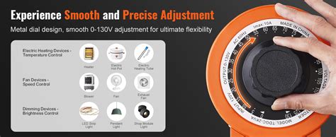 VEVOR 2000VA Auto Variable Voltage Transformer 15 3 110V Input 0 130V Output AC Voltage