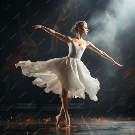 Premium Ai Image Ballerina Dancing With Fire