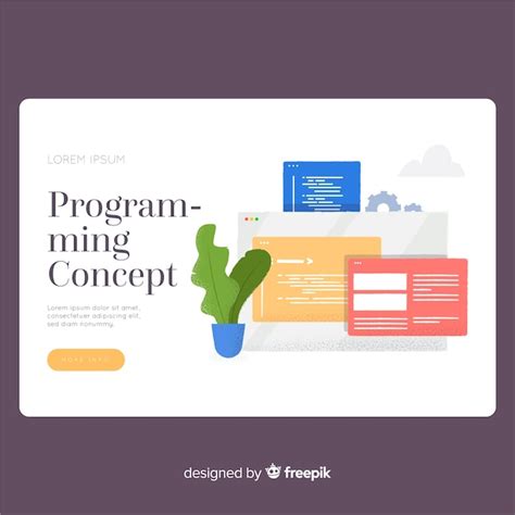 Free Vector Programing Concept Landing Page Template