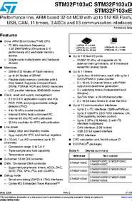 STM32F103C6T6 Datasheet Performance Line Arm Based 32 Bit MCU With Up To 512 KB Flash