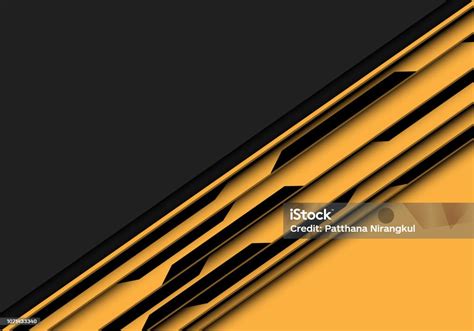 회색 빈 공간 디자인 현대 미래 배경 벡터 일러스트와 함께 추상 노란색 검은 회로 0명에 대한 스톡 벡터 아트 및 기타 이미지 0명 개념 개념과 주제 Istock