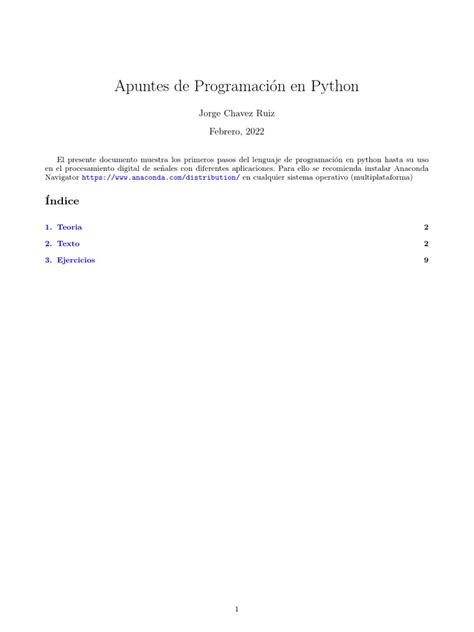 Apuntes De Programaci N En Python Final Pdf Python