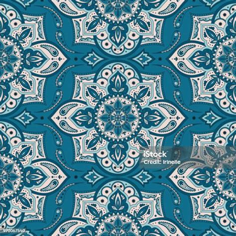 원활한 꽃 인도 페이 즐 리 패턴 벡터입니다 빈티지 꽃 직물에 대 한 민족 장식입니다 동양의 민속 집시 침실 섬유 이 불