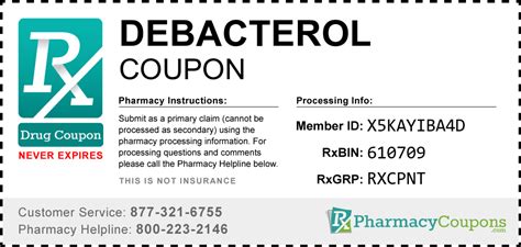 Debacterol Coupon Pharmacy Discounts Up To 80