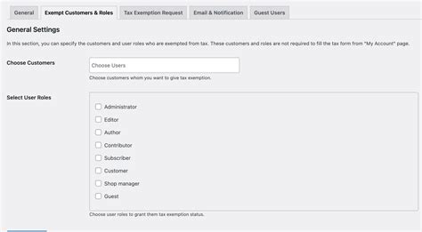 Woocommerce Tax Exempt Customer And Role Exemption Plugin