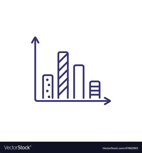 Graph Line Icon Royalty Free Vector Image Vectorstock