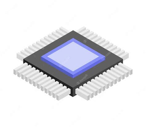premium vector isometric microchip