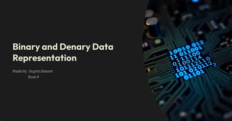 Binary And Denary Data Representation