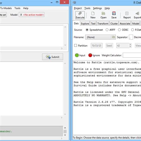 Two Guis For R R Commander On The Left And Rattle On The Right Side Download Scientific Diagram
