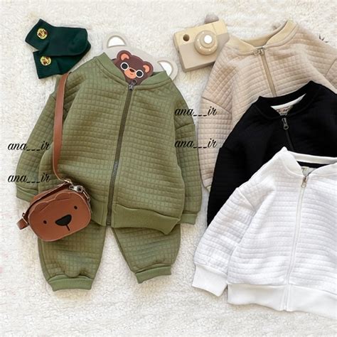 فروشگاه لباس بچگانه آناکید سویشرت شلوار بیسکوئیتی