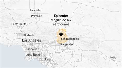 Map 42 Magnitude Earthquake Strikes Southern California The New