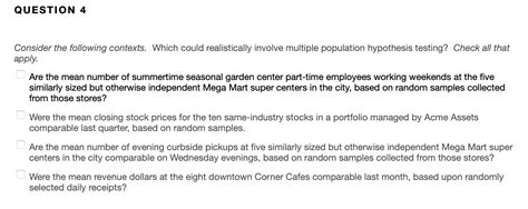 Solved Question 4 Consider The Following Contexts Which